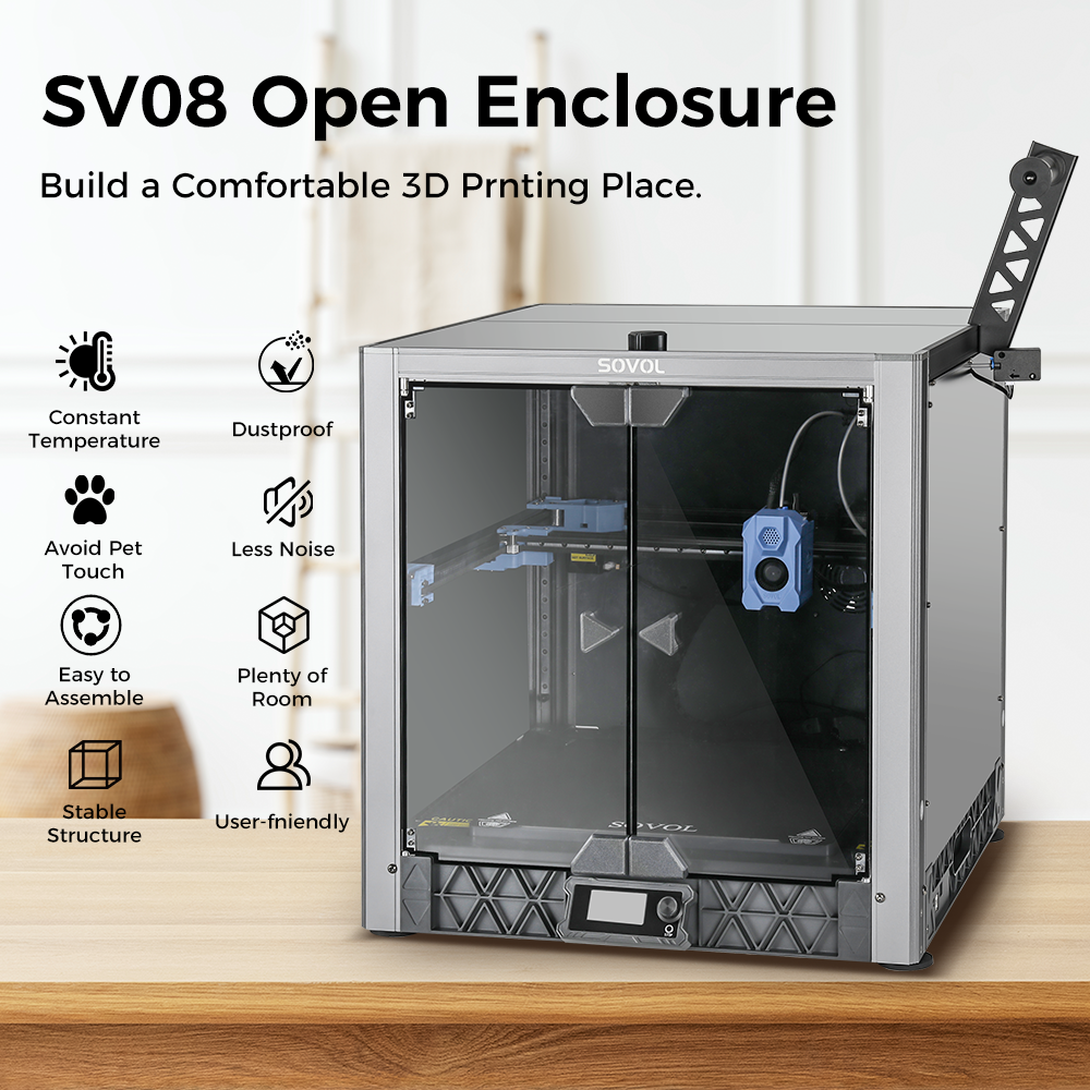 Sovol SV08 3Dd Printer Glass Open Enclosure – SOVOL