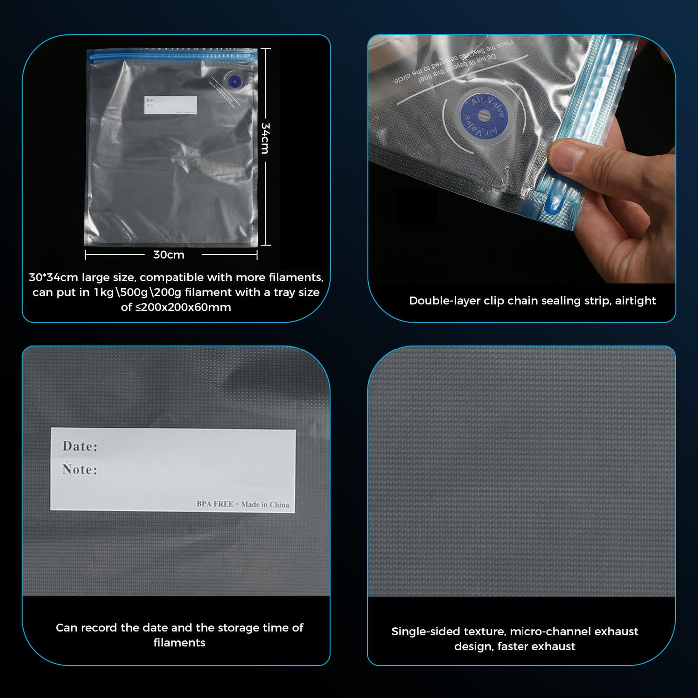 Sovol Filament Storage Bags Kit | Automatic Vacuum Sealed Bags for 3D ...