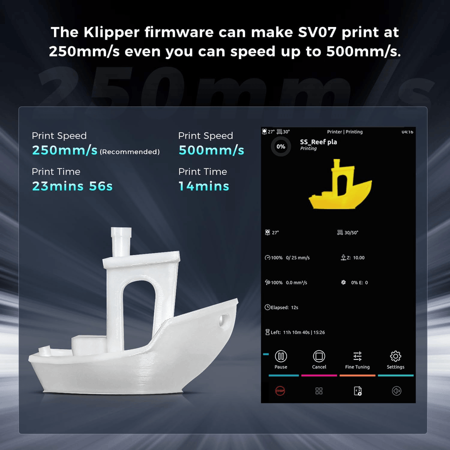 Sovol SV07 Klipper 3D Printer Fast 3D Printing With Speed Up to 500mm/