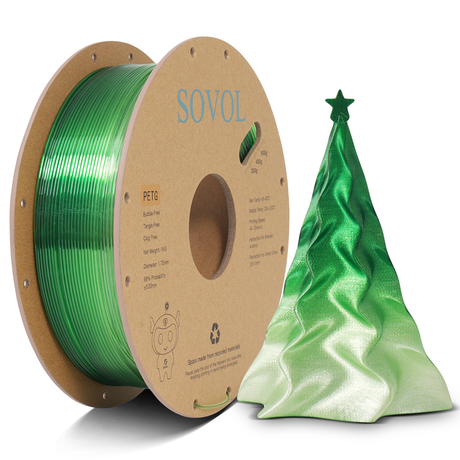 Buy Sovol PETG 3D Printer Filament 6KG Free shipping