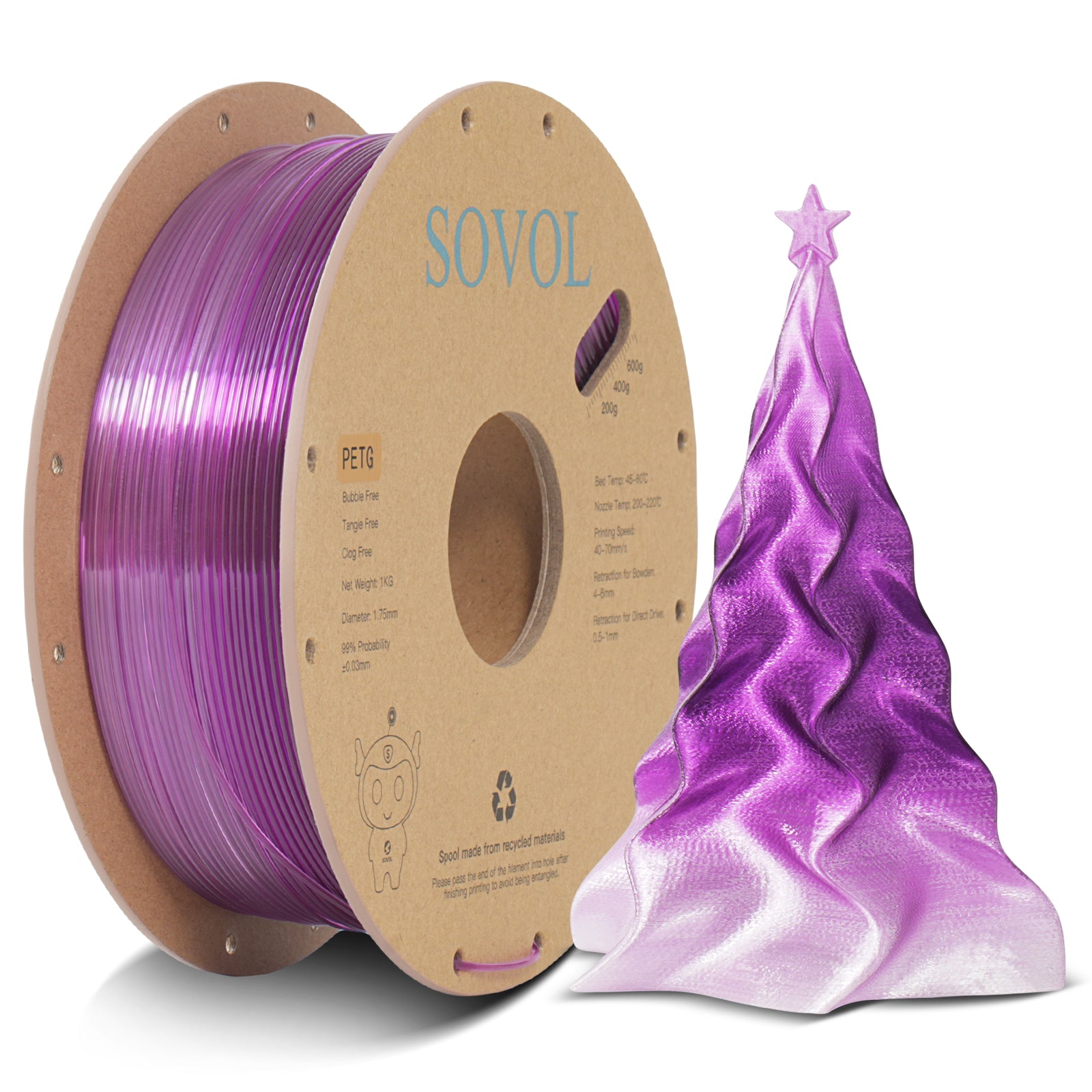 Buy Sovol PETG 3D Printer Filament 6KG Free shipping